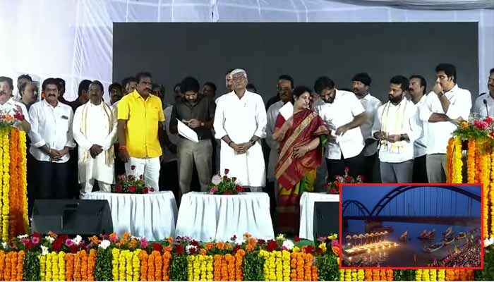 అఖండ గోదావరి పర్యాటక ప్రాజెక్టుకు శంకుస్థాపన.. పాల్గొన్న కేంద్ర మంత్రి