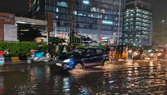 శేరిలింగంపల్లిలో భారీ వర్షం